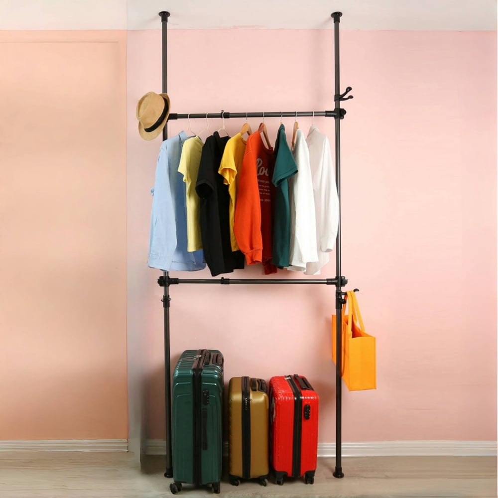 Tcbosik Height Adjustable Garment Rack, Floor to Ceiling Hanging ...