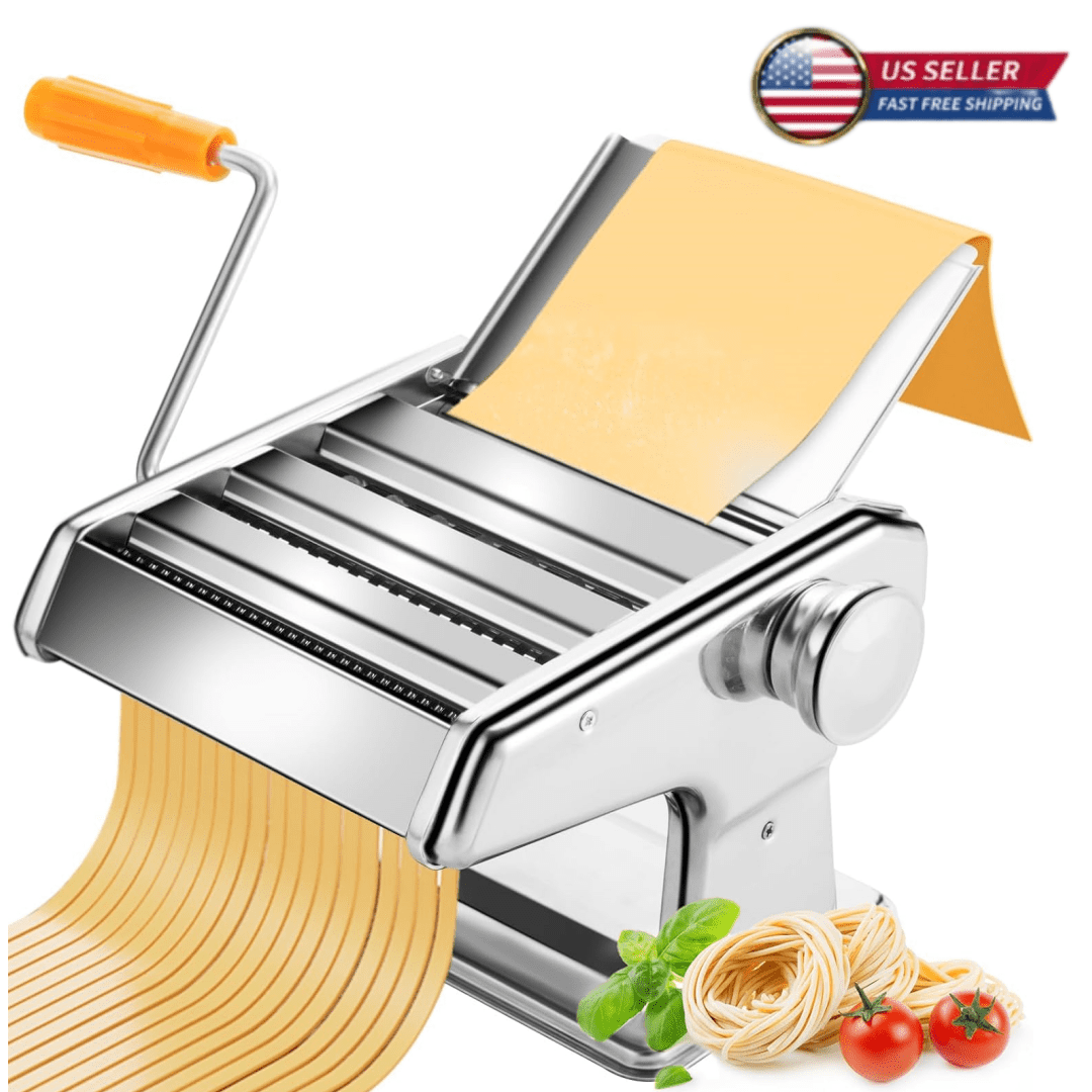 Tcbosik Manual Pasta Machine, 6 Adjustable Thickness Settings Hand ...
