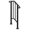 Tcbosik Matte Black Wrought Iron Stair Handrail Handrail Pile Suitable ...