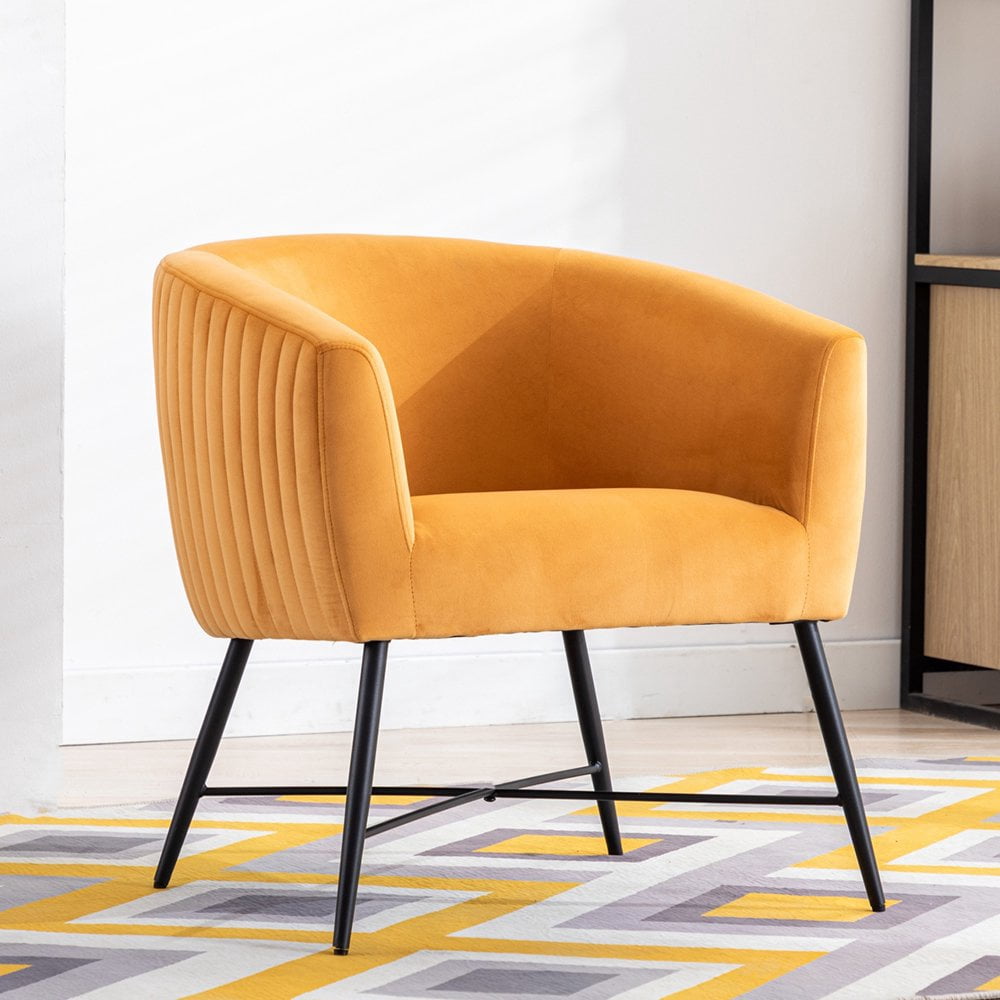 Tcbosik Modern Accent Chair, Comfy Lounge Chair Leisure Barrel Armchair ...