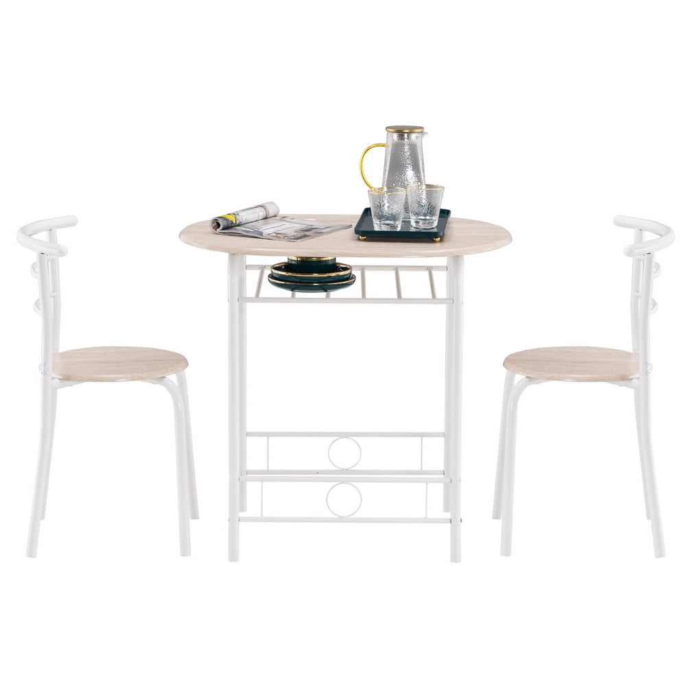 Tcbosik Modern Breakfast Table Set for 2, Pub Dining Table and Chairs ...