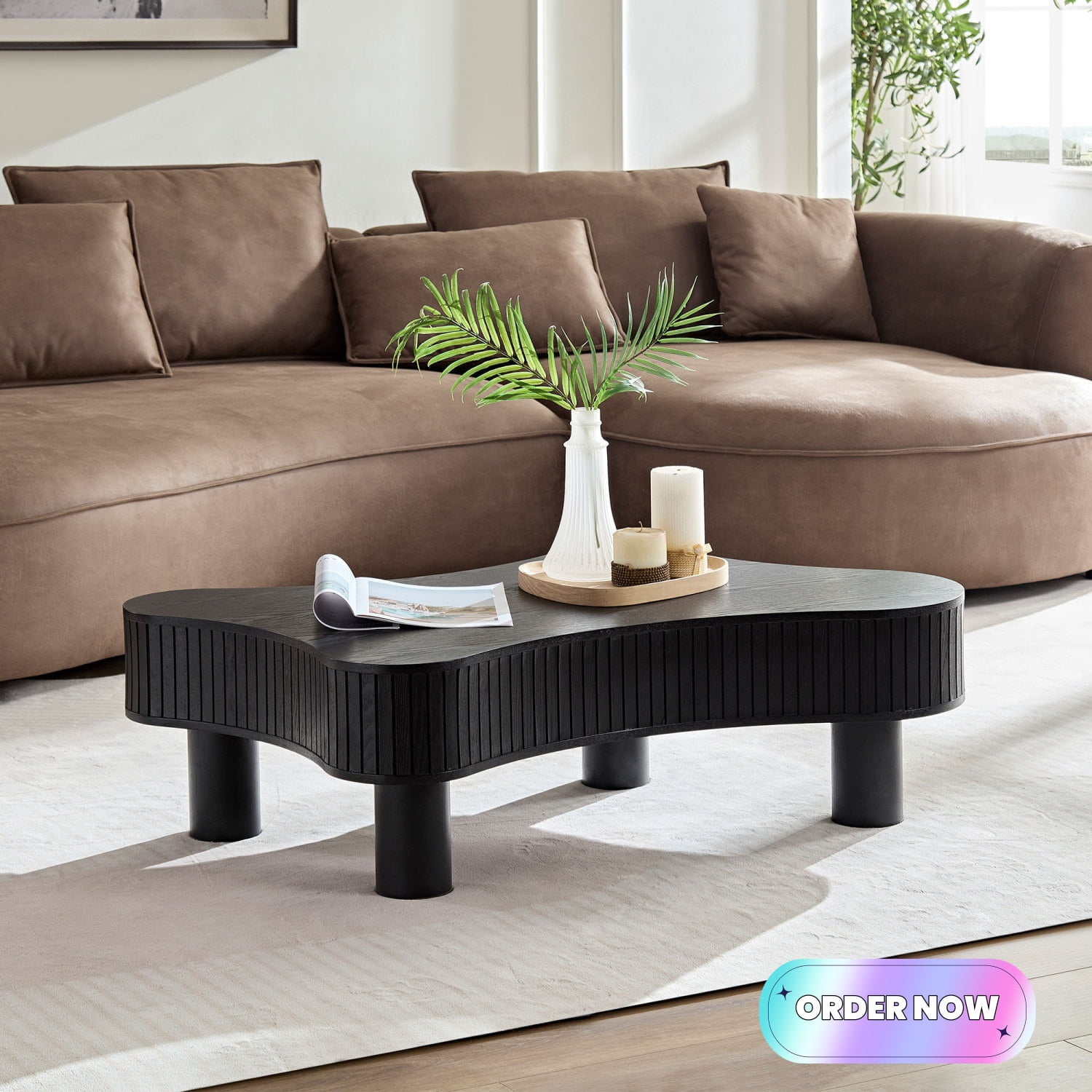 Tcbosik Modern Coffee Table, Cute Irregular Tea Table, Accent Cocktail ...