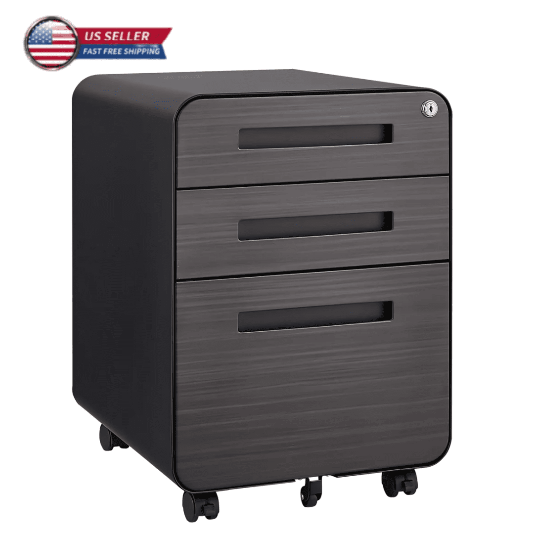 Tcbosik Modern File Storage Cabinet with 3 Drawers for Legal/Letter/A4 ...