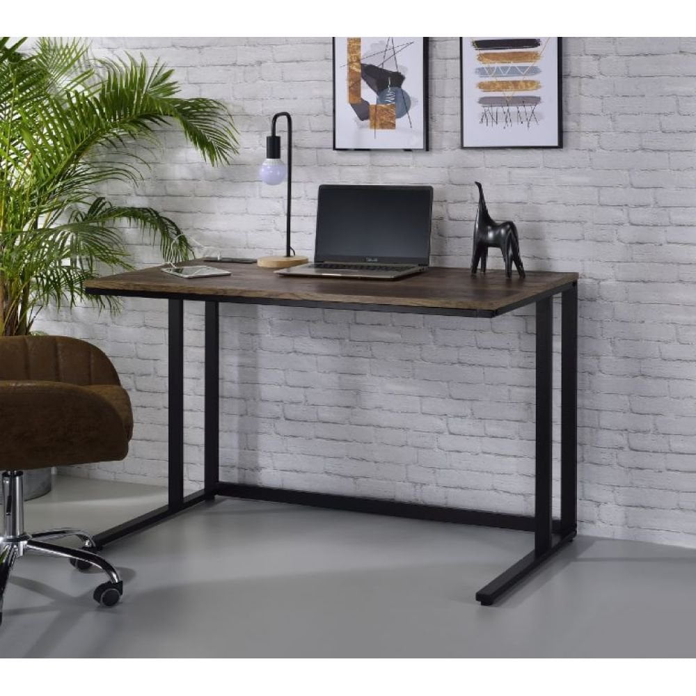 Tcbosik Modern Industry Writing Desk Computer Table with Built-in USB ...