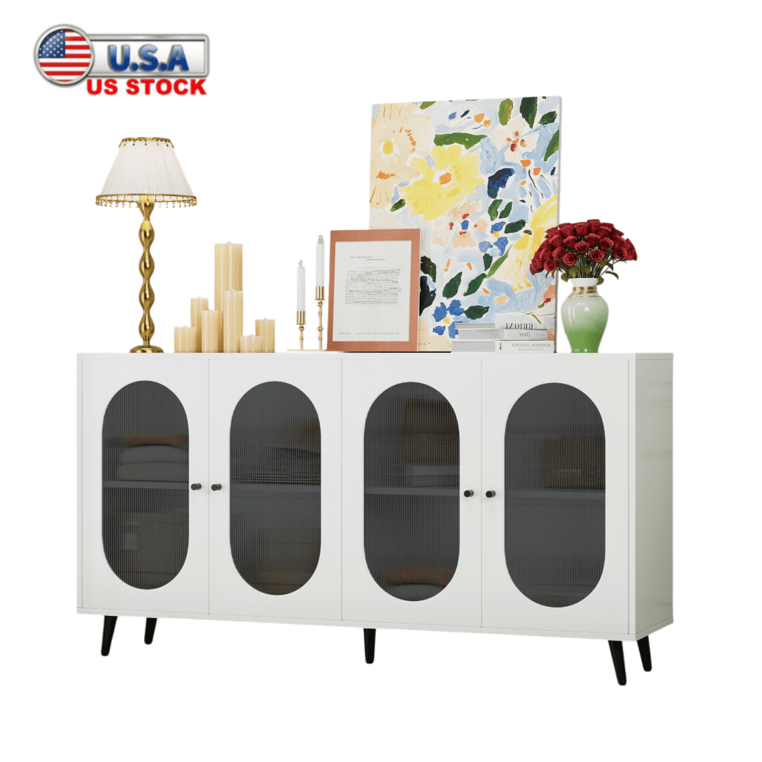 Tcbosik Modern Sideboard Cabinet with Acrylic Doors, Freestanding Entry ...