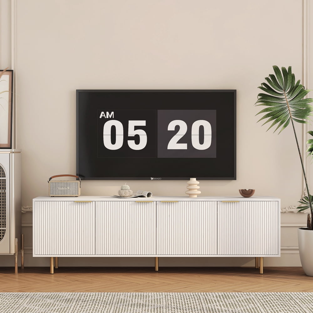 Tcbosik Modern TV Stand, 68 inch Entertainment Center with Storage for ...