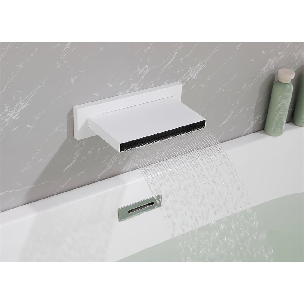 Tcbosik Multiple Uses High Flow Shower Waterfall Tub Faucet, Wall Mount ...