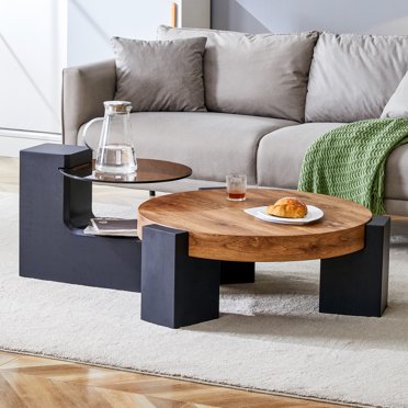 DeeHome 3Pc Dark Cherry Finish Coffee & End Table Set - Walmart.com