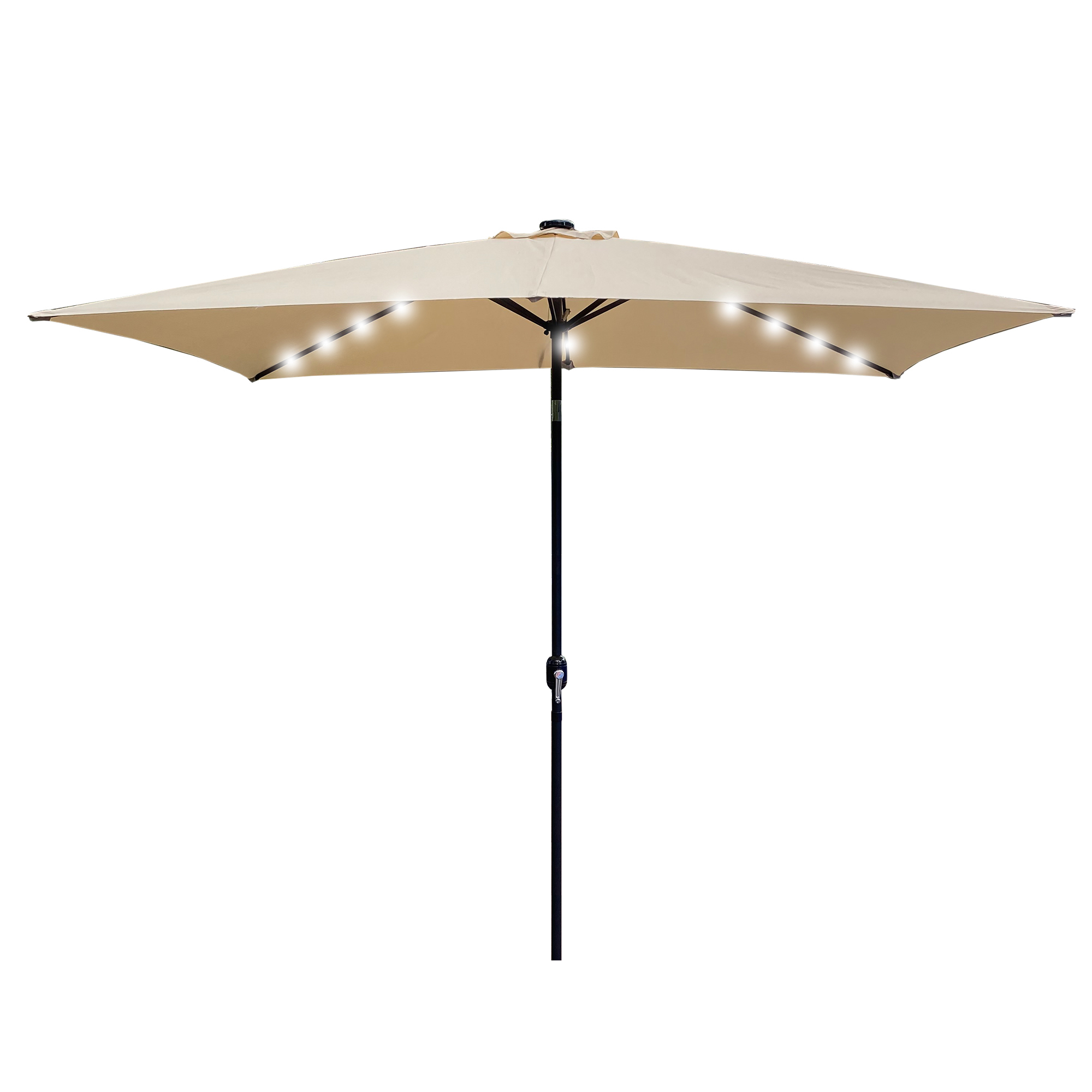 Tcbosik Outdoor Patio Table Umbrella 10x6.5Ft Sunshade with Crank with ...