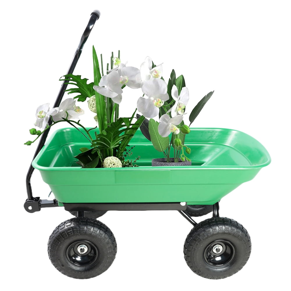Tcbosik Poly Yard Dump Cart with 180° Rotating Handle, 660 lbs Capacity ...