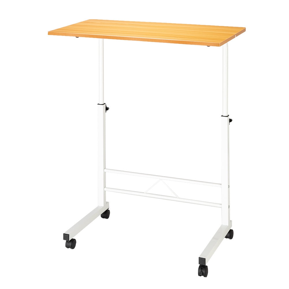 Tcbosik Rolling Desk, Mobile Standing Desk, Movable Side Table w/Wheels ...