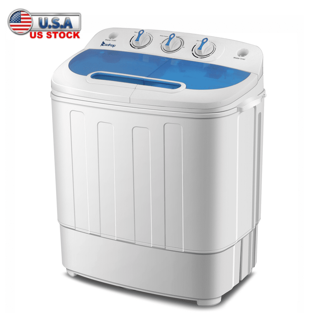 Tcbosik Semi-automatic Twin Tube Washing Machine with Built-in Drain ...