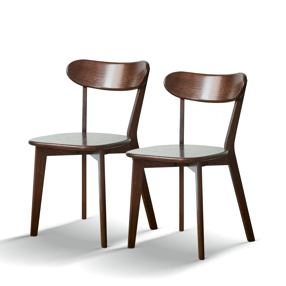 Tcbosik Set of 2 Dining Chairs, Solid Wood Kitchen Accent Chair for ...