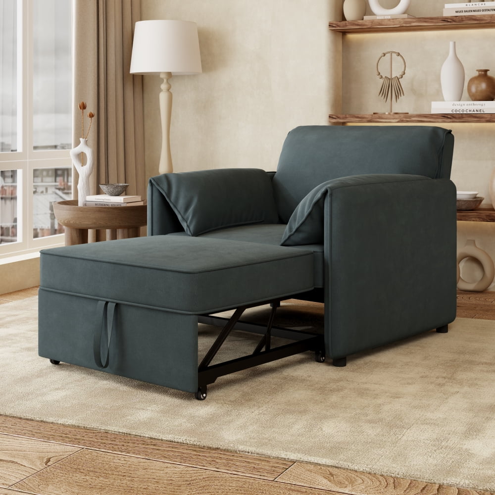 Tcbosik Sofa Bed Chair, 3 in 1 Convertible Pullout Single Sleeper Chair ...