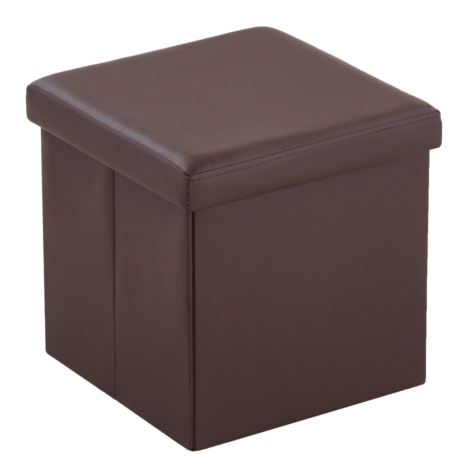Tcbosik Storage Stool, Glossy PVC Foldable Storage Footstool, Folding ...