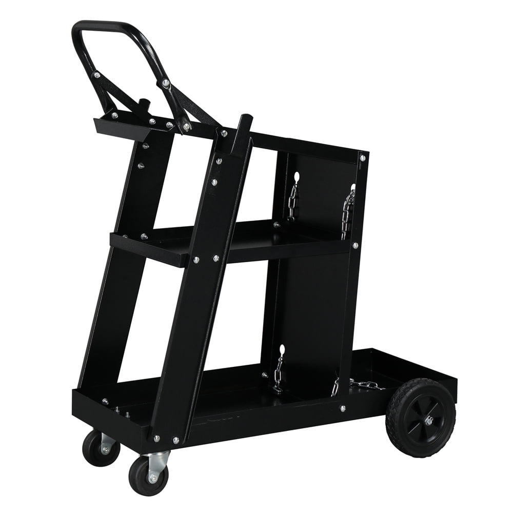 Tcbosik Welding Cart, 3-Tier Welder Cart with 360° Swivel Wheels and ...