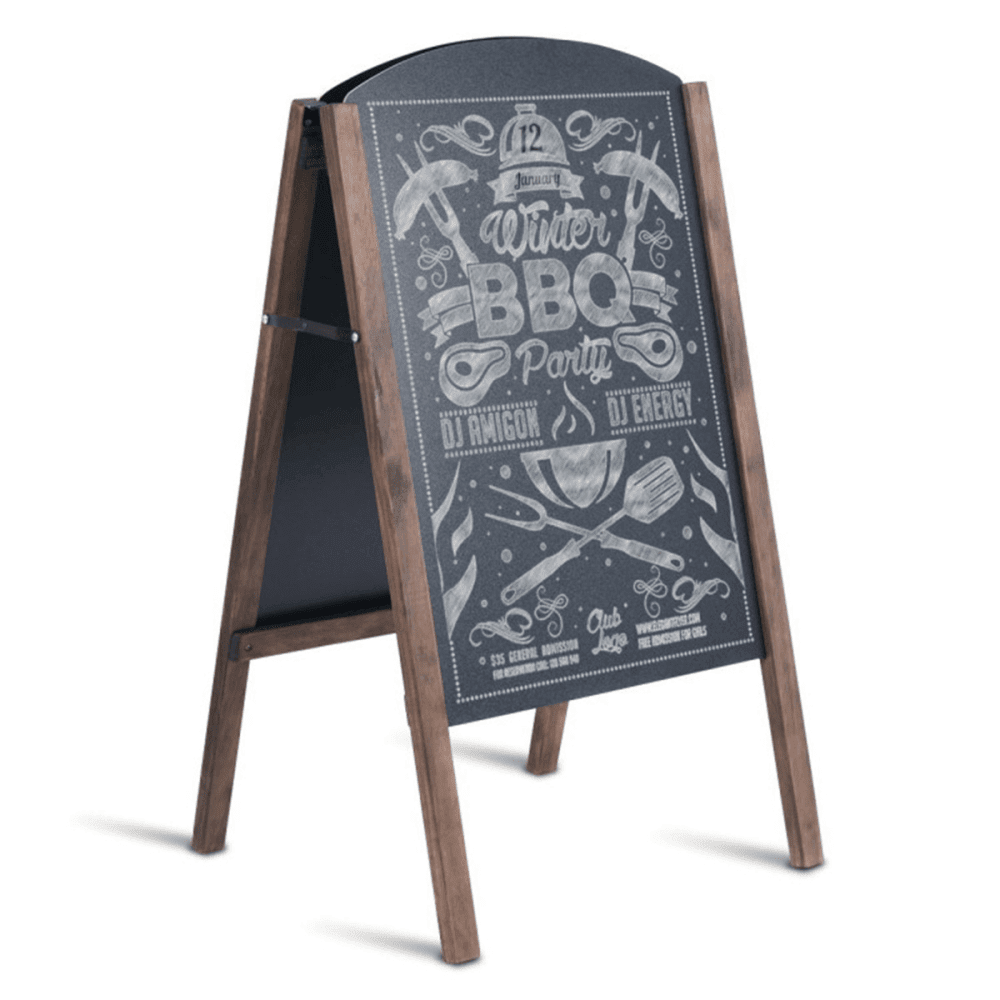 Tcbosik Wooden Chalkboard, Double-Sided Sidewalk Billboard, A-Frame ...
