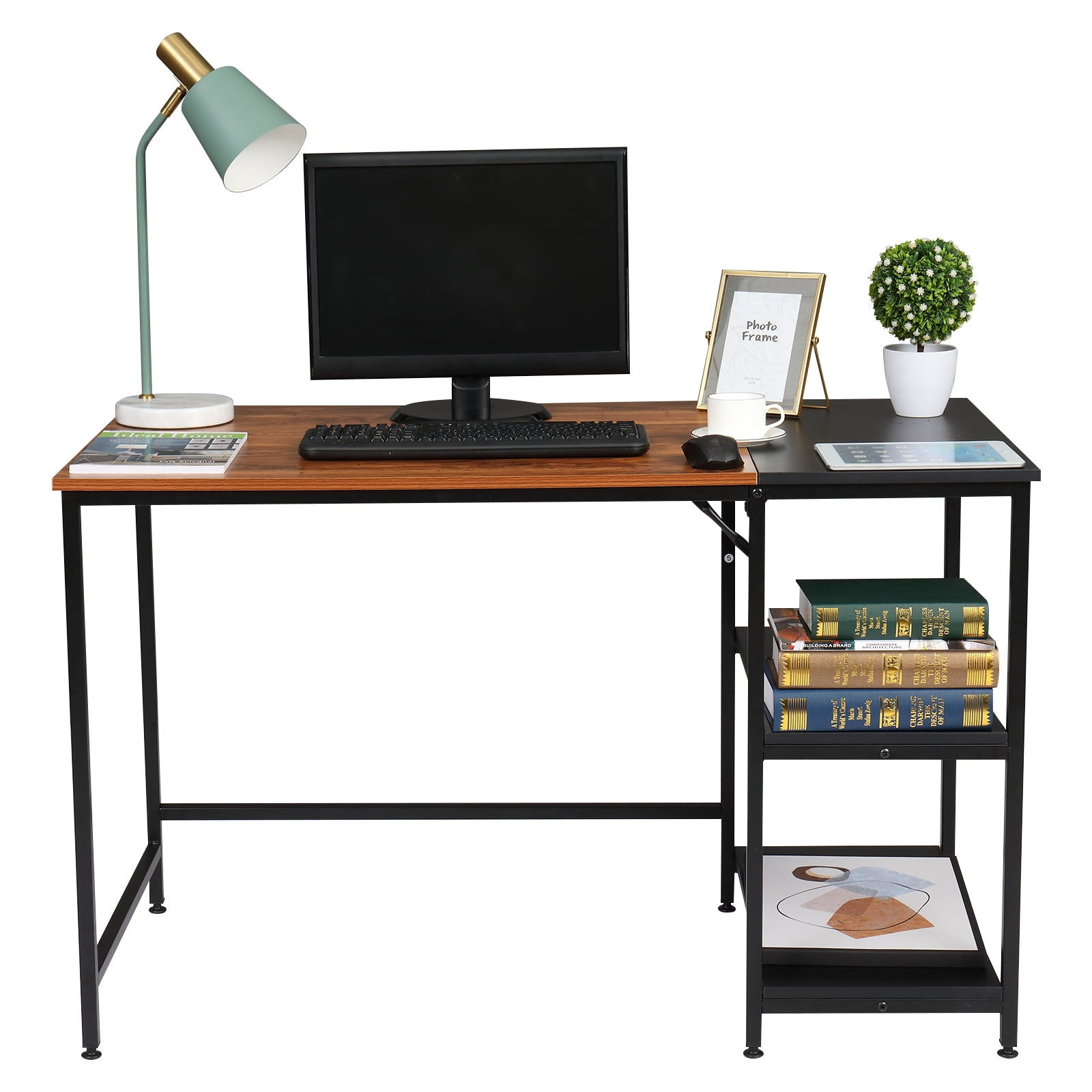 Tcbosik Writing Computer Desk, Study Table for Home Office 47 inches ...