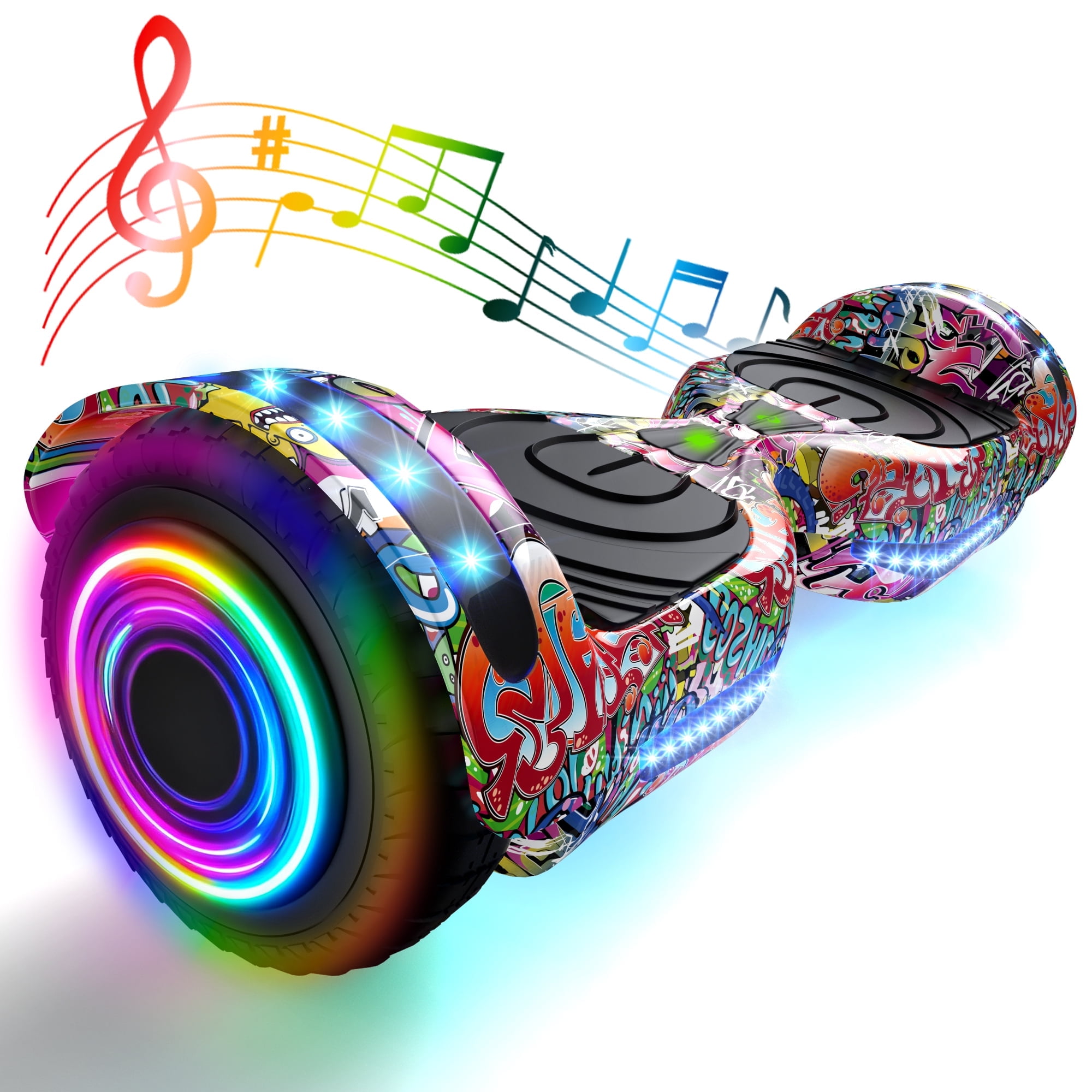 Tcdjtc Hoverboard with Bluetooth and Led Lights, Balance Board for Kids ...