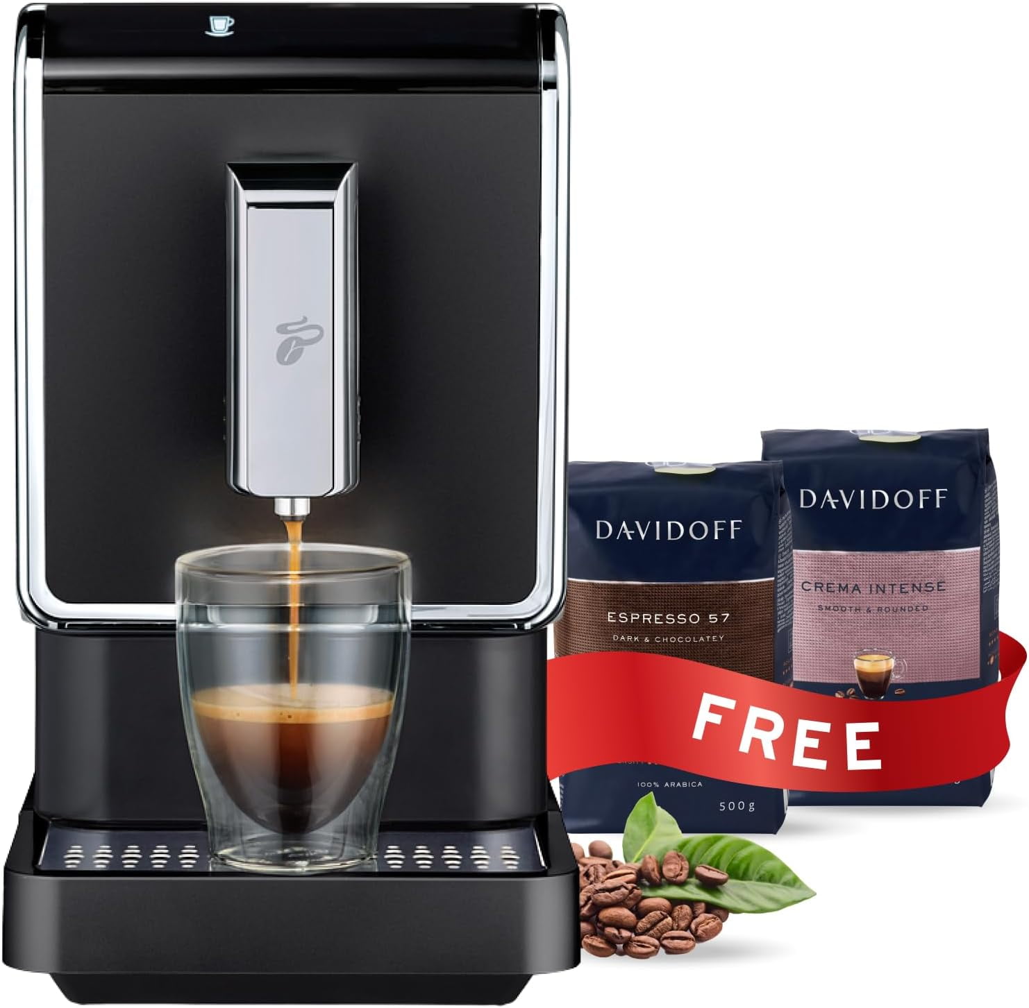 Tchibo Fully Automatic Coffee Maker with Built-in Grinder, No Pods ...