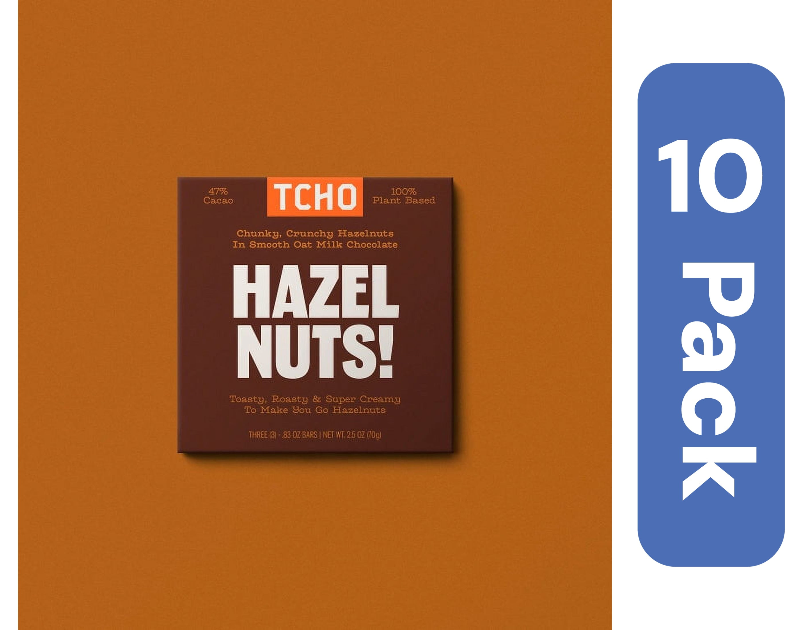 Tcho Chocolate Bar Hazelnuts 2.5 oz (Pack Of 10) - Walmart.com