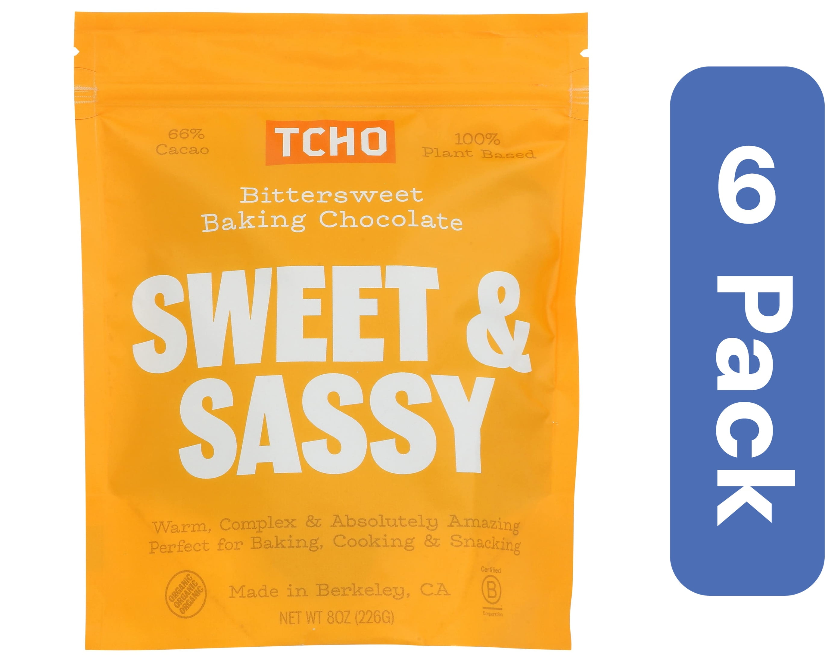 Tcho Sweet & Sassy Baking Chocolate 8 oz (Pack Of 6) - Walmart.com