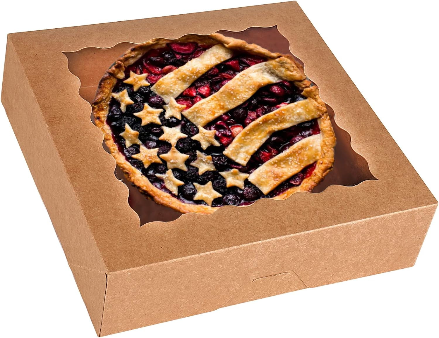 Tcoivs 20-Pack Pie Boxes 10" x 10" x 2.5", Bakery Boxes with Window ...