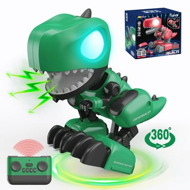 HANMUN Robot Dinosaur Toy for Kids 3-8+, T rex with Light & Roaring ...