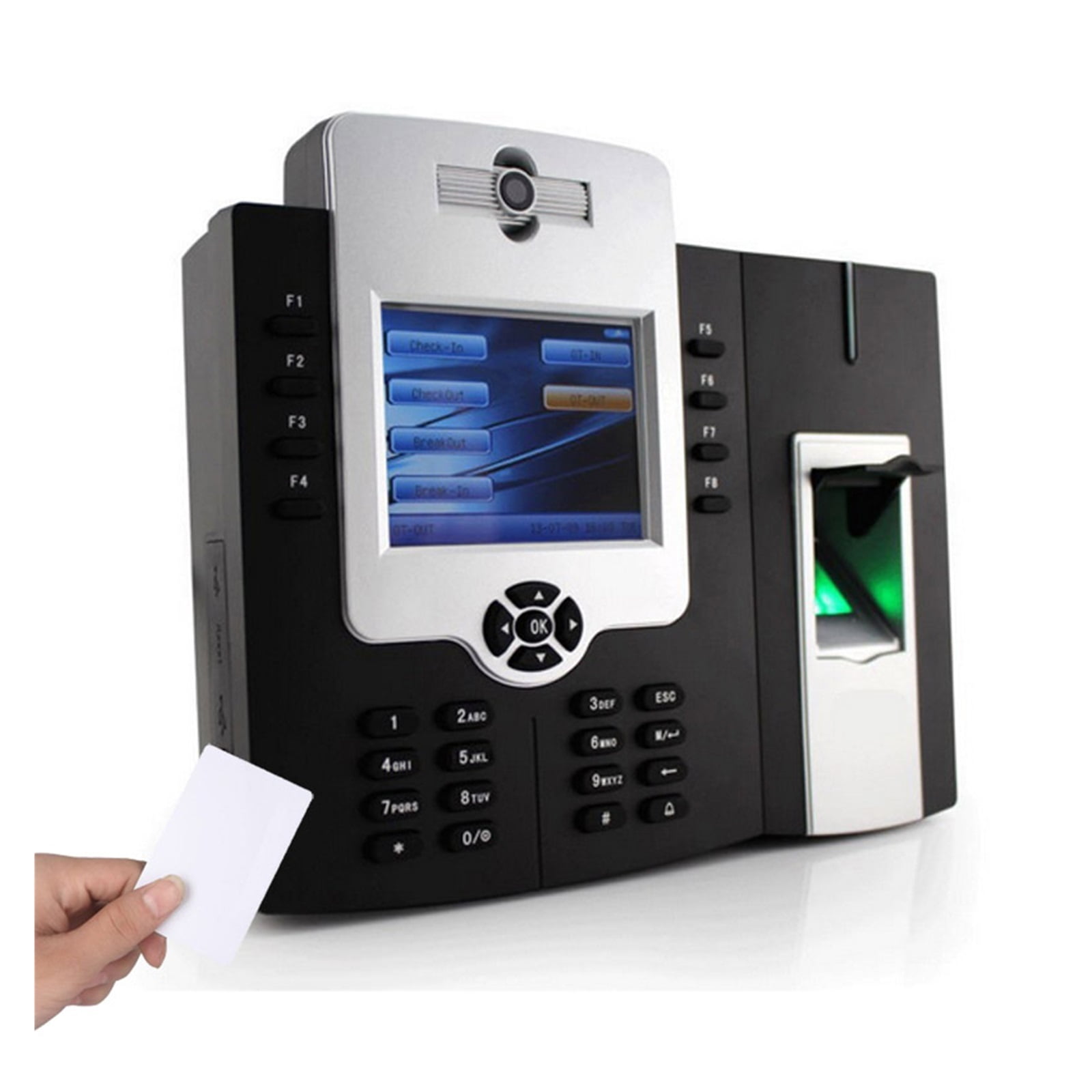 Tcp/Ip Fingerprint Card Time Attendance Machine With Camera Office Time ...