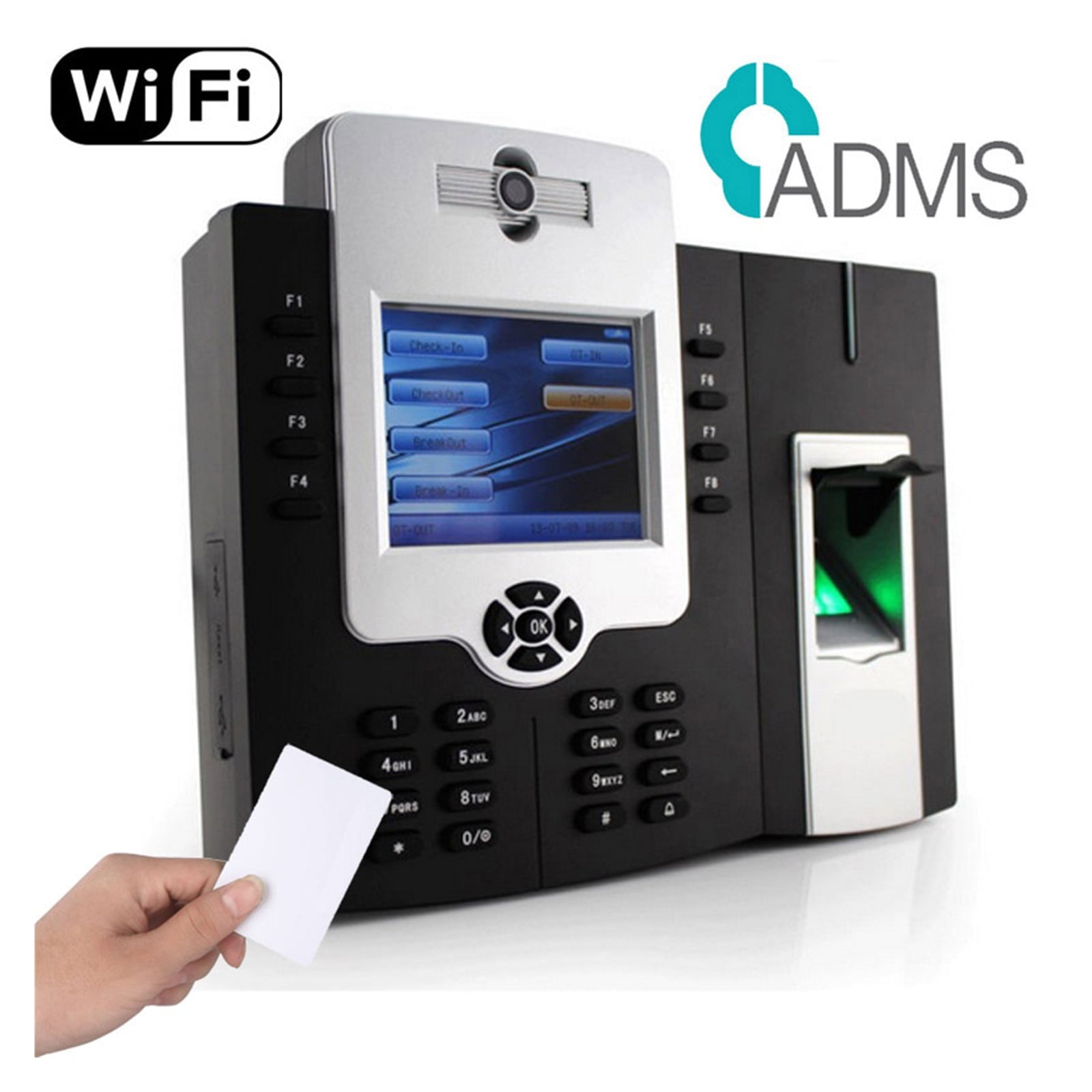 Tcp/Ip Fingerprint Card Time Attendance Machine With Camera Office Time ...