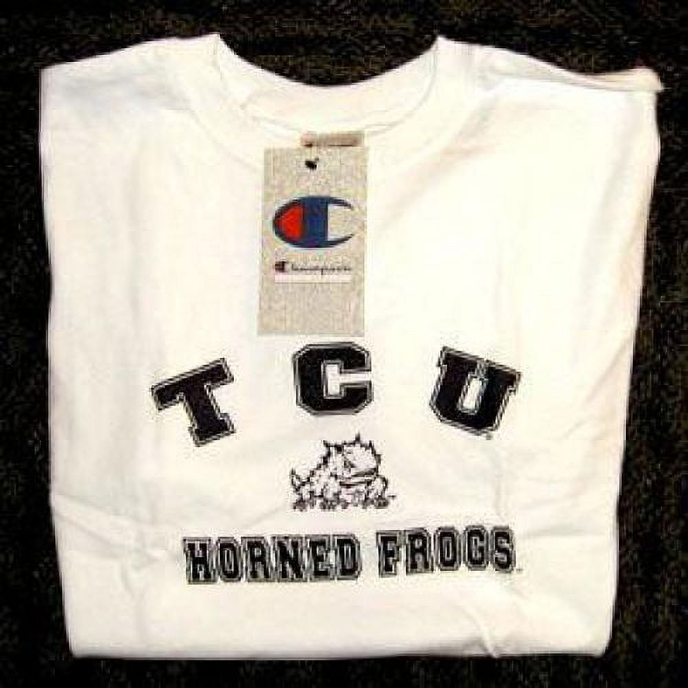 Tcu Horned Frogs T-shirt - White With Mascot Script Print - Walmart.com