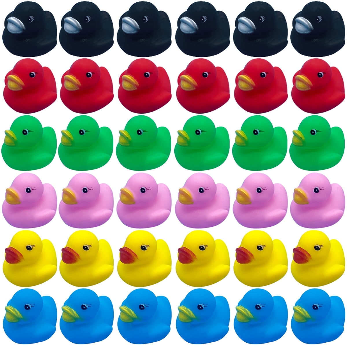 Tcwhniev 100 Pcs Rubber Ducks, Squeaky Baby Bath Toys, PVC Mini Ducks ...