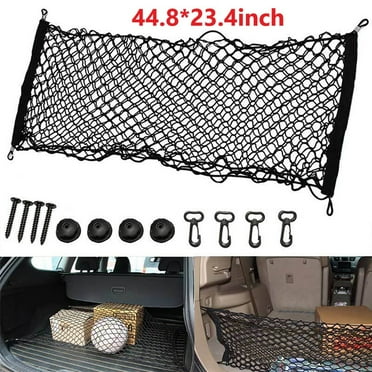 2-Pack Car Rear Cargo Net, Adjustable Elastic Trunk Cargo Storage ...