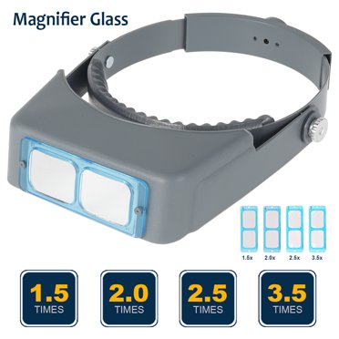 OptiVISOR LX Binocular Magnifier, Lensplate #7 Magnifies 2.75" x At 6 ...