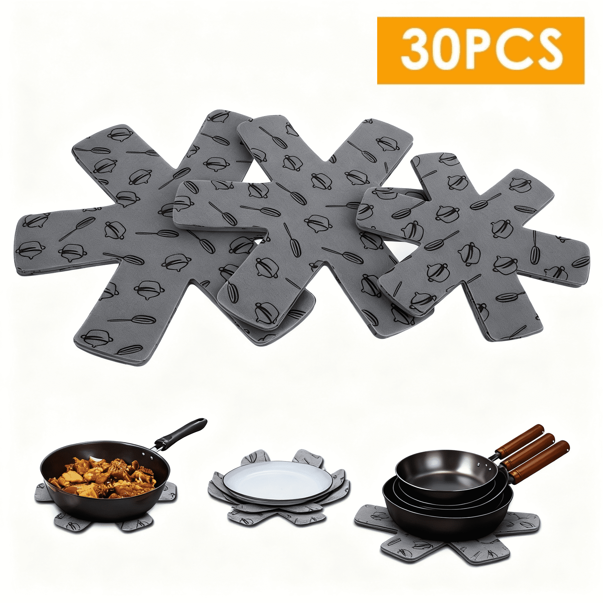 Tcwhniev Pot and Pan Protectors,for Protecting Separating Pots Pans ...