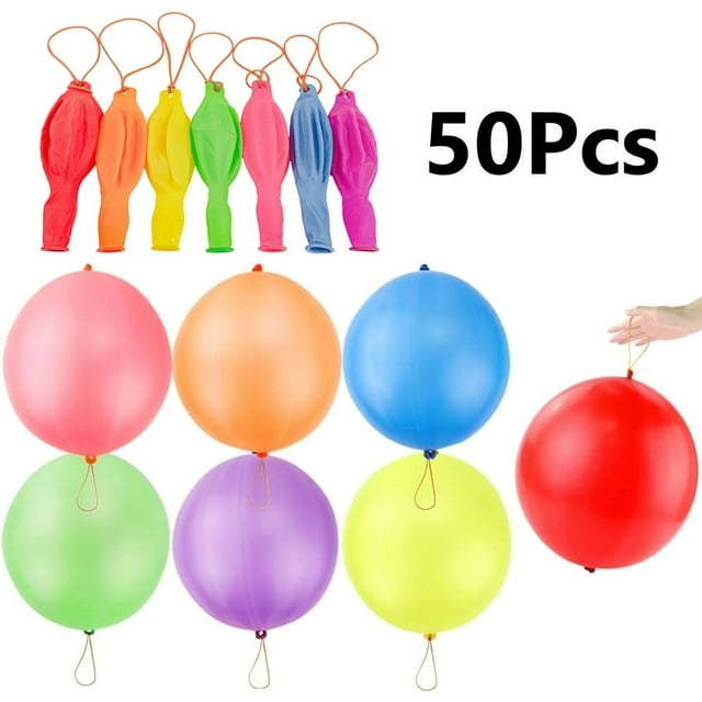 "Tcwhniev Assorted 50 Pcs 18"" Party Punch Balloons - Easy to Inflate ...