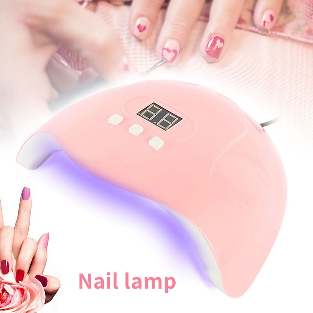 Tcwhniev 54W Professional UV LED Nail Lamp for Drying Fingernail Gel ...
