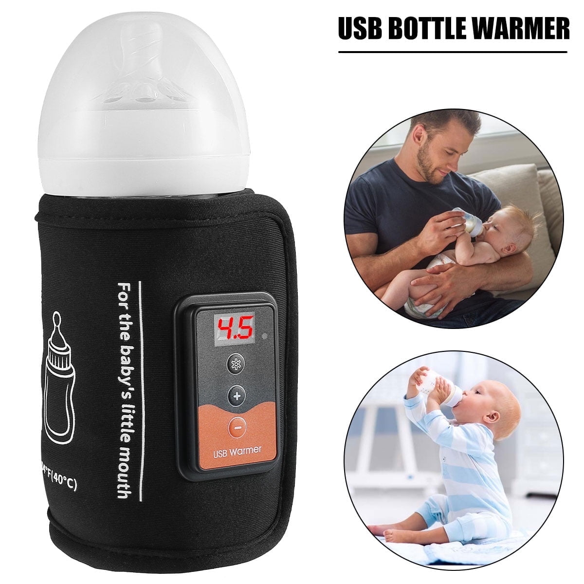 Tcwhniev Portable Baby Bottle Warmer for Breastmilk and Formula with ...
