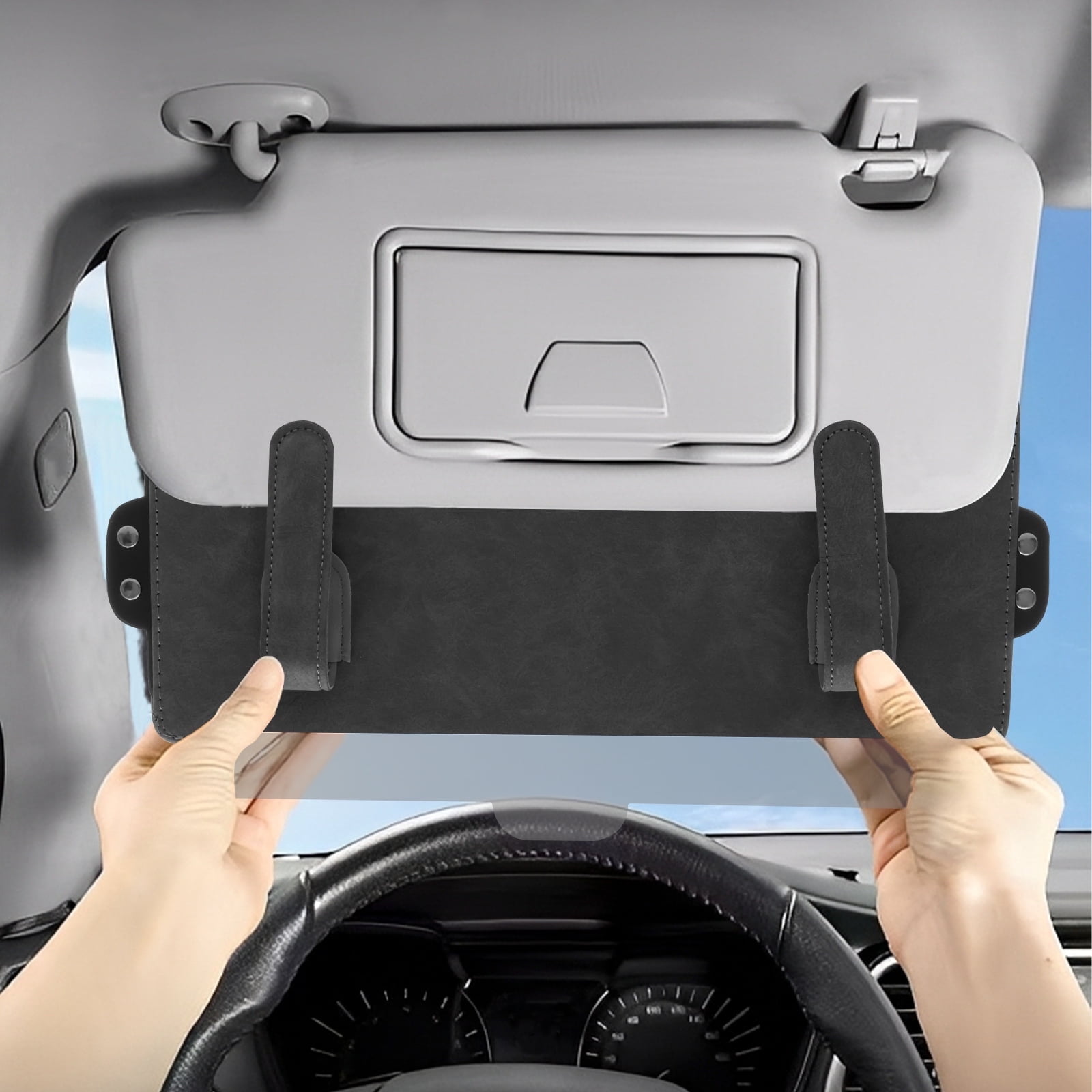 Tcwhniev Car Sun Visor Extender Adjustable Car Sunshade Extension Board ...