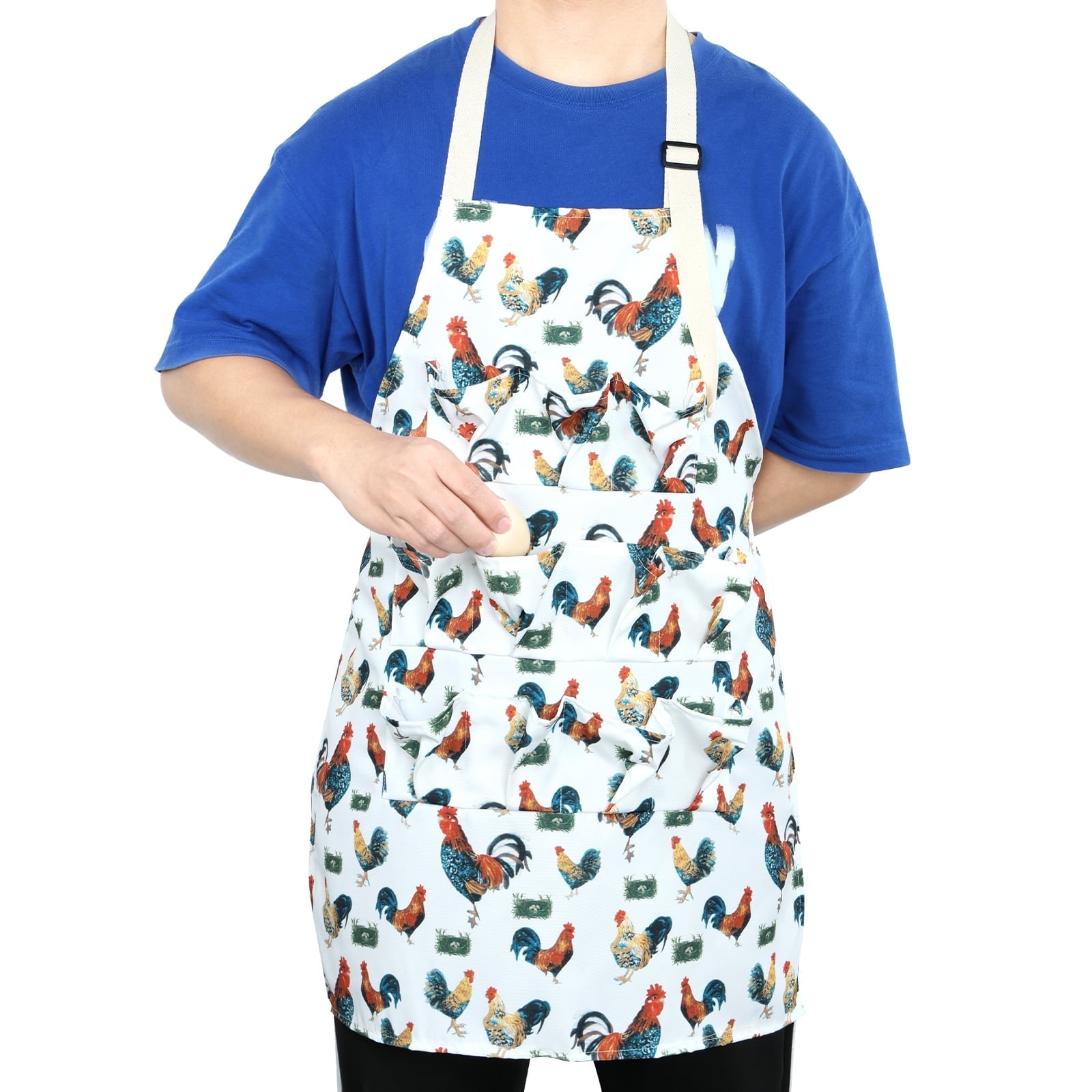 Tcwhniev Kitchen Cooking Apron,Adjustable Bib Chef Apron with 2 Pockets ...