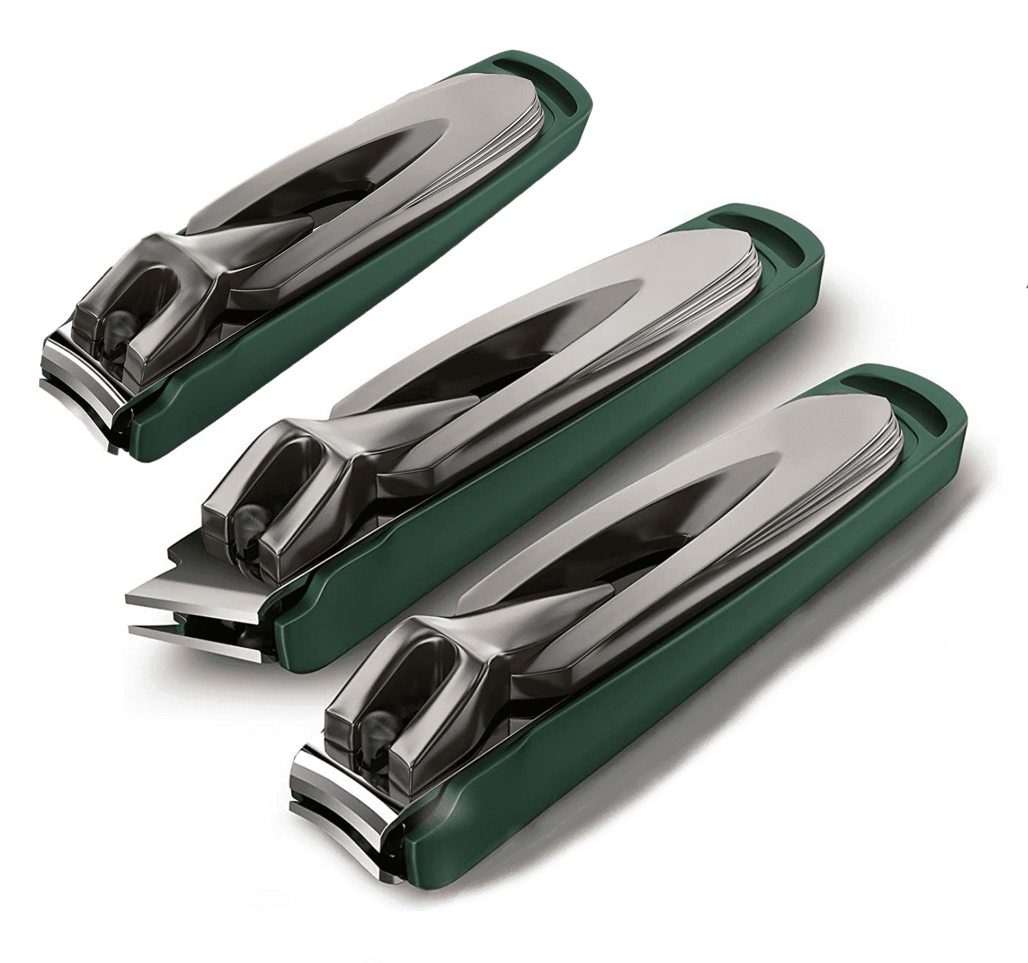 Tcwhniev Nail Clippers Set-3 Pack,Portable Anti-Splash Fingernail ...