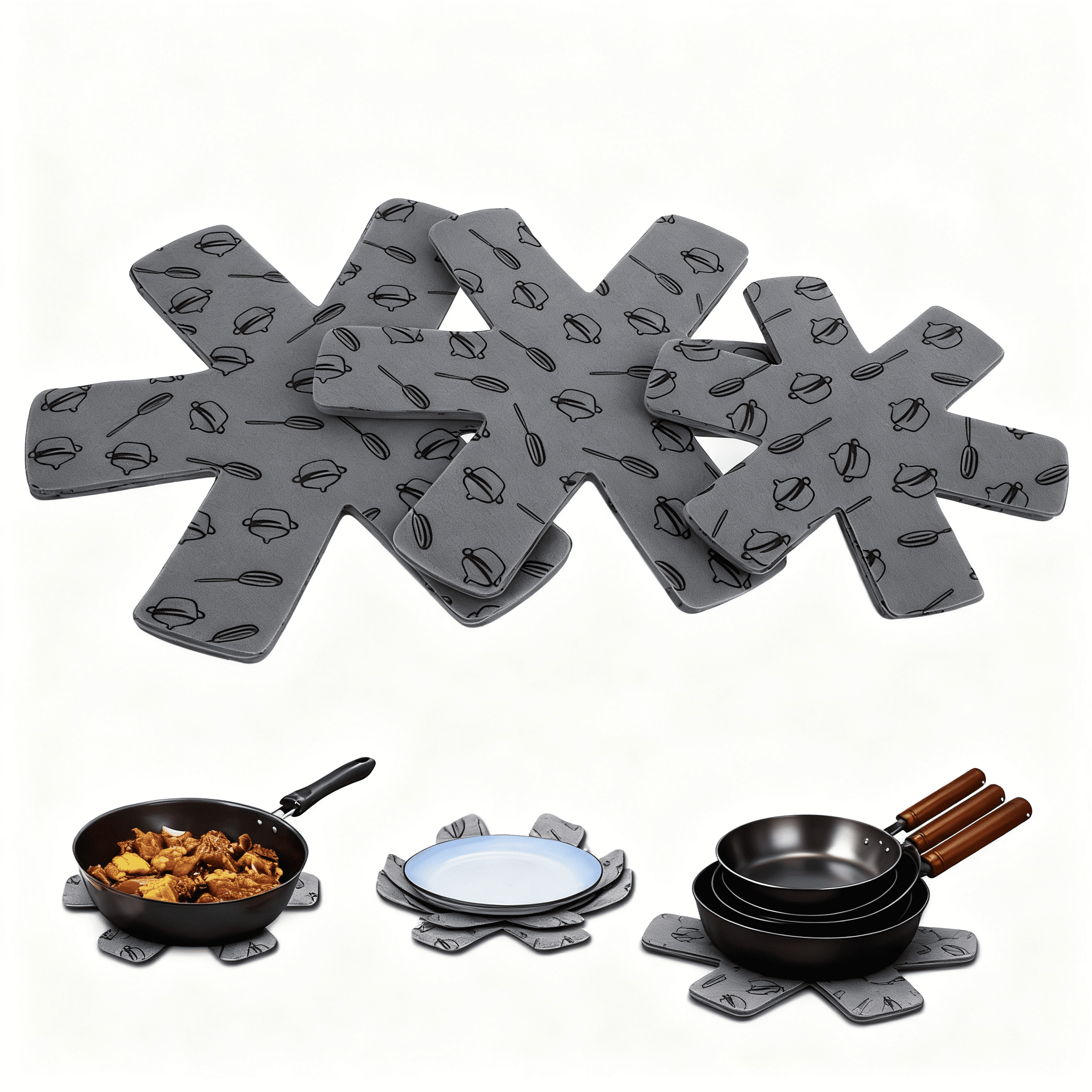 Tcwhniev Pot and Pan Protectors, Felt Non-Woven Fabric, Absorbent ...