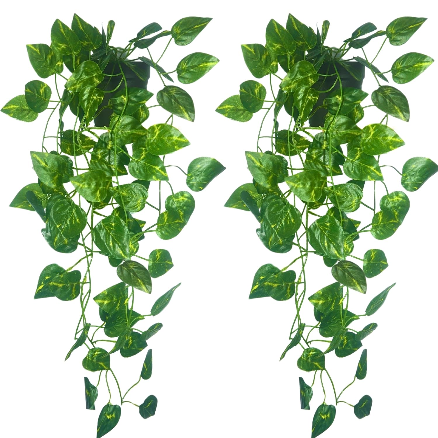 Tdas Plastic Artificial Plants With Pot Leaves Hanging Ivy Garlands ...
