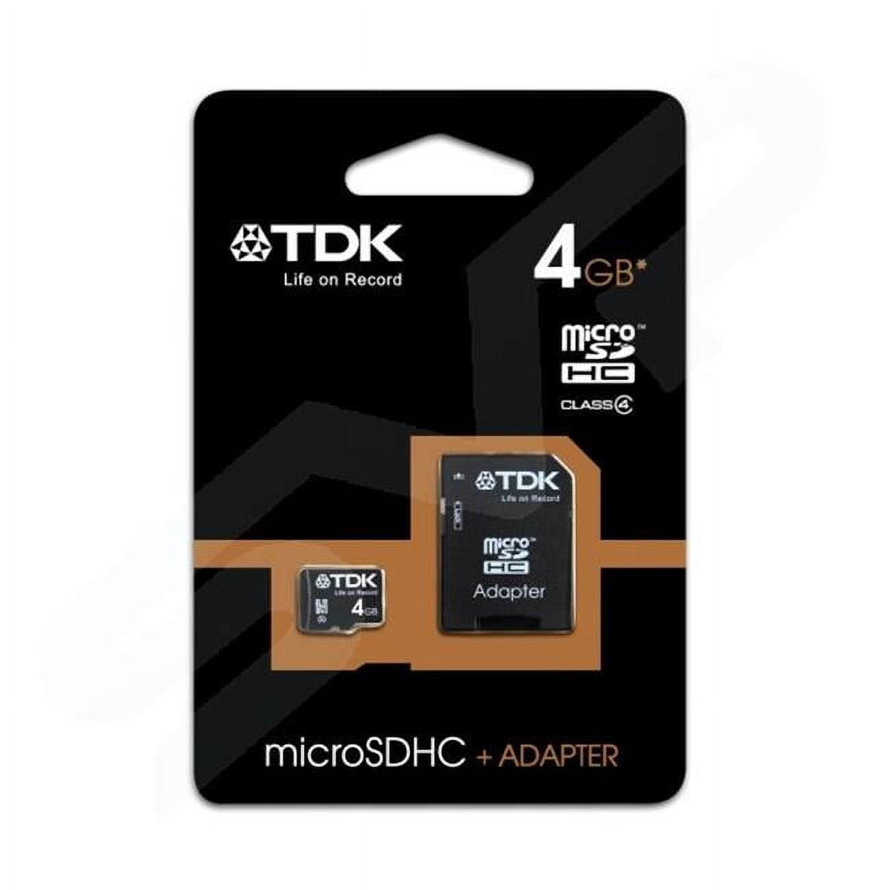 Tdk 78536 4GB Class 4 Micro SDHC With Adapter Memory Card - Walmart.com