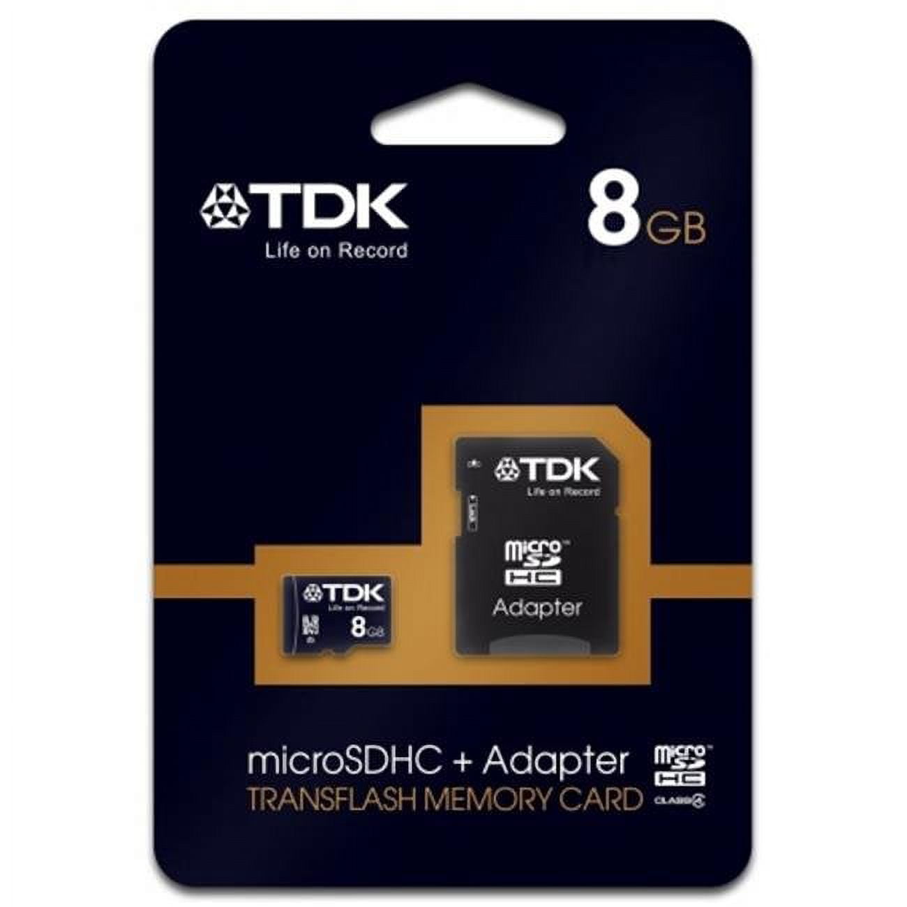 Tdk 78537 8GB Class 4 Micro SDHC With Adapter Memory Card - Walmart.com