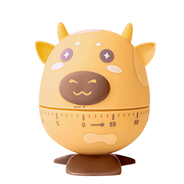 Tdoenbutw Alarm Clock Cute Cow Shape Cooking Alarm Soft Plastic ...