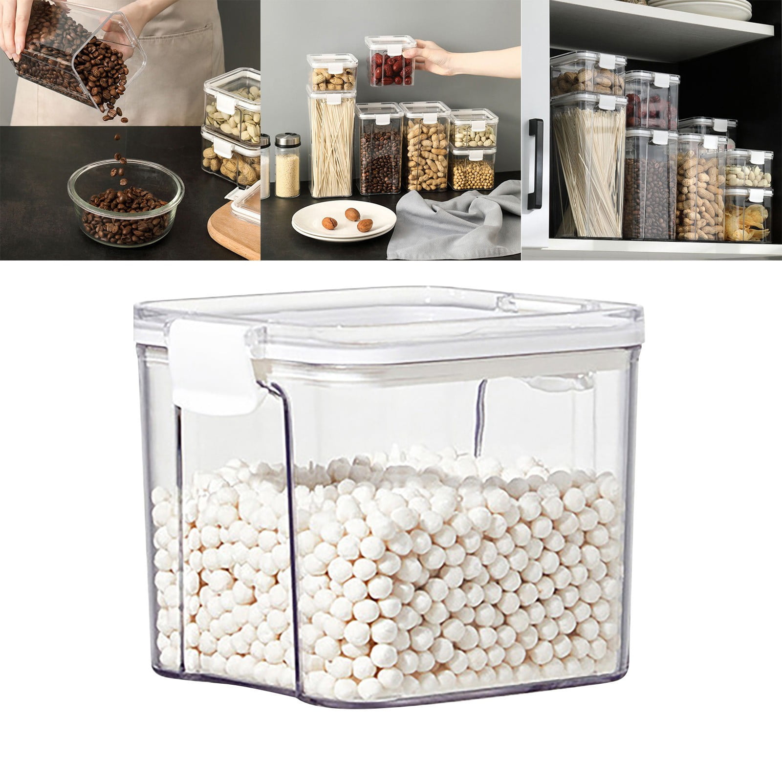 Tdoenbutw Clearance Airtight Food Storage Containers With Lids Kitchen ...