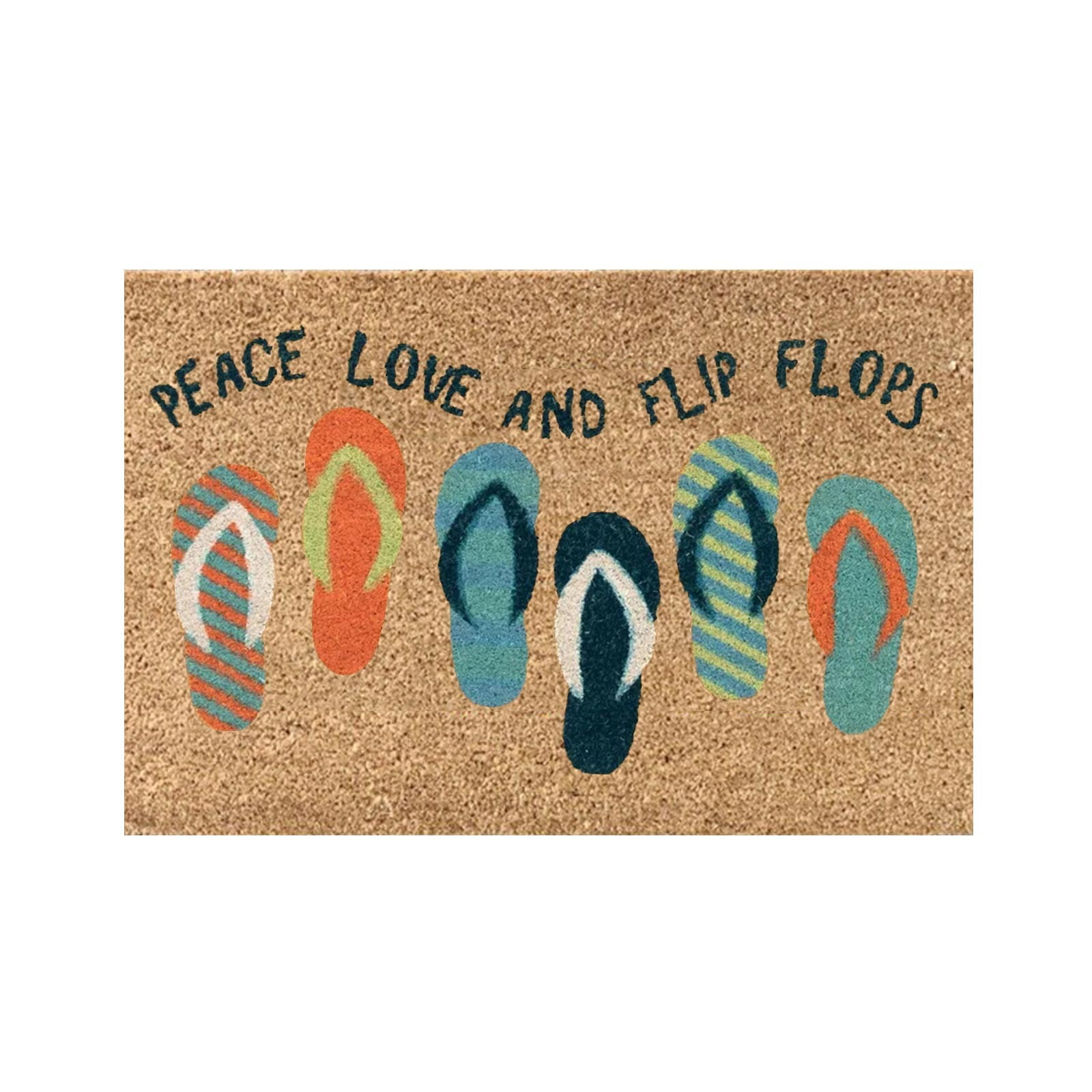 Tdoenbutw Door Mat Summer Welcome Sign Hello Sunshine Flip Flop Doormat ...