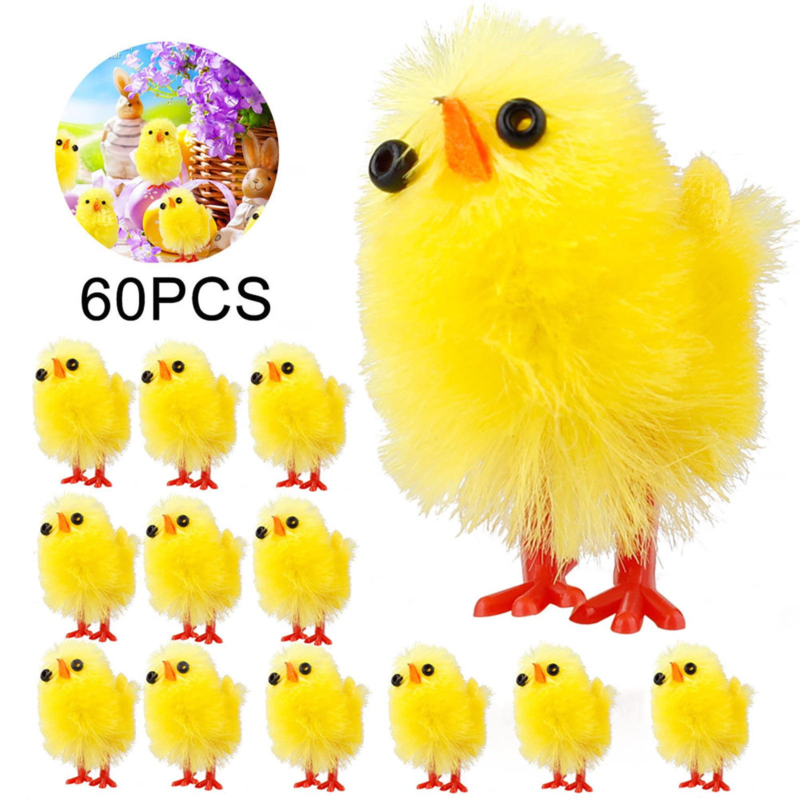 Tdoenbutw Home Decor Easter Furss Chicks Fluffy Chicks Soft Plush Toys ...
