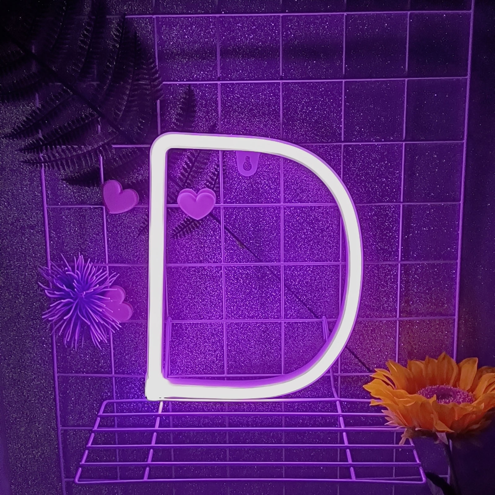 Tdoenbutw Neon Signs for Wall Decor Led Neon Lights Alphanumeric Led ...